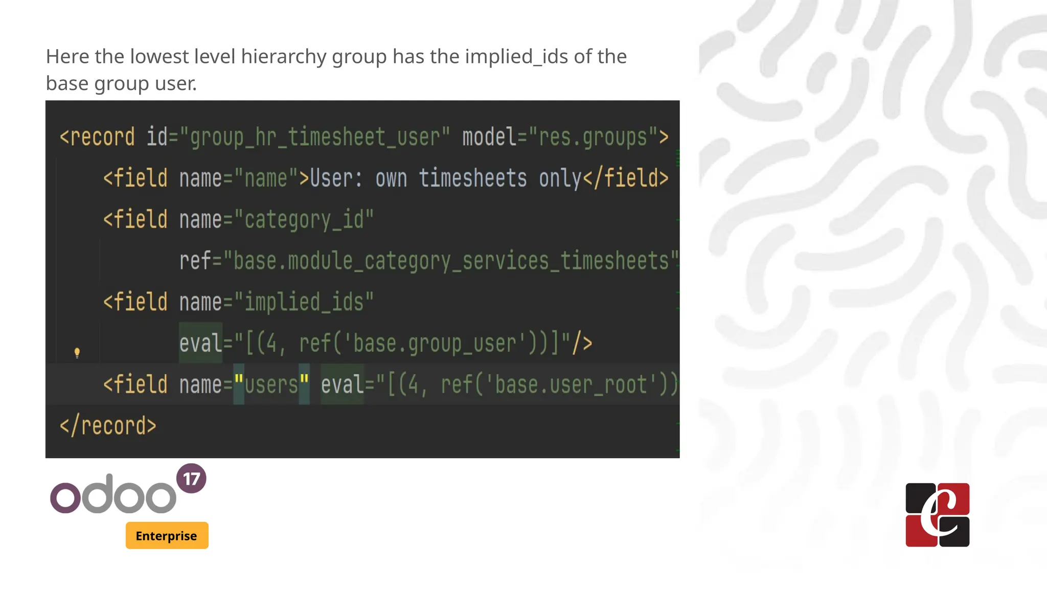 Implied_ids in odoo 17 - Odoo 17 Slides | PPTX