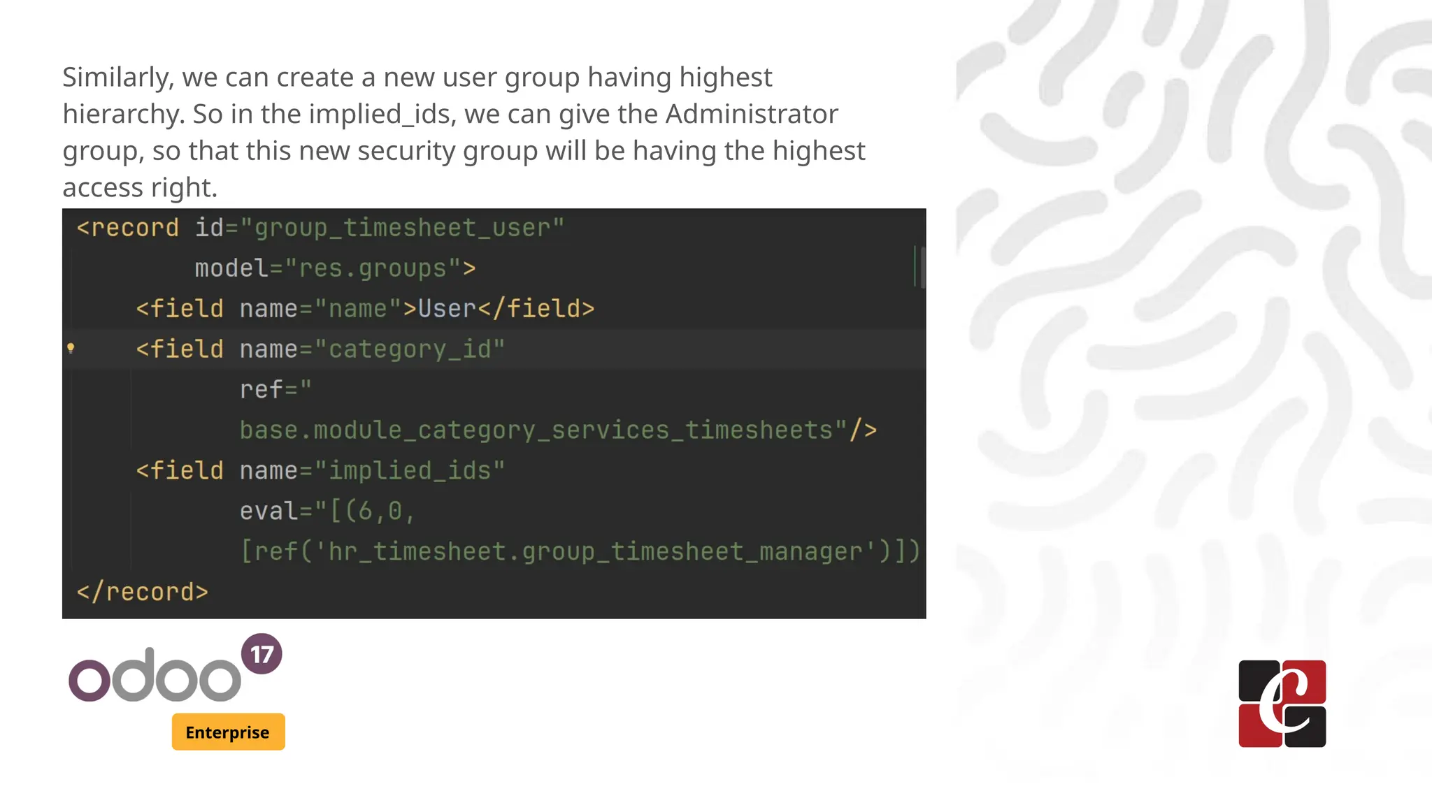 Implied_ids in odoo 17 - Odoo 17 Slides | PPTX