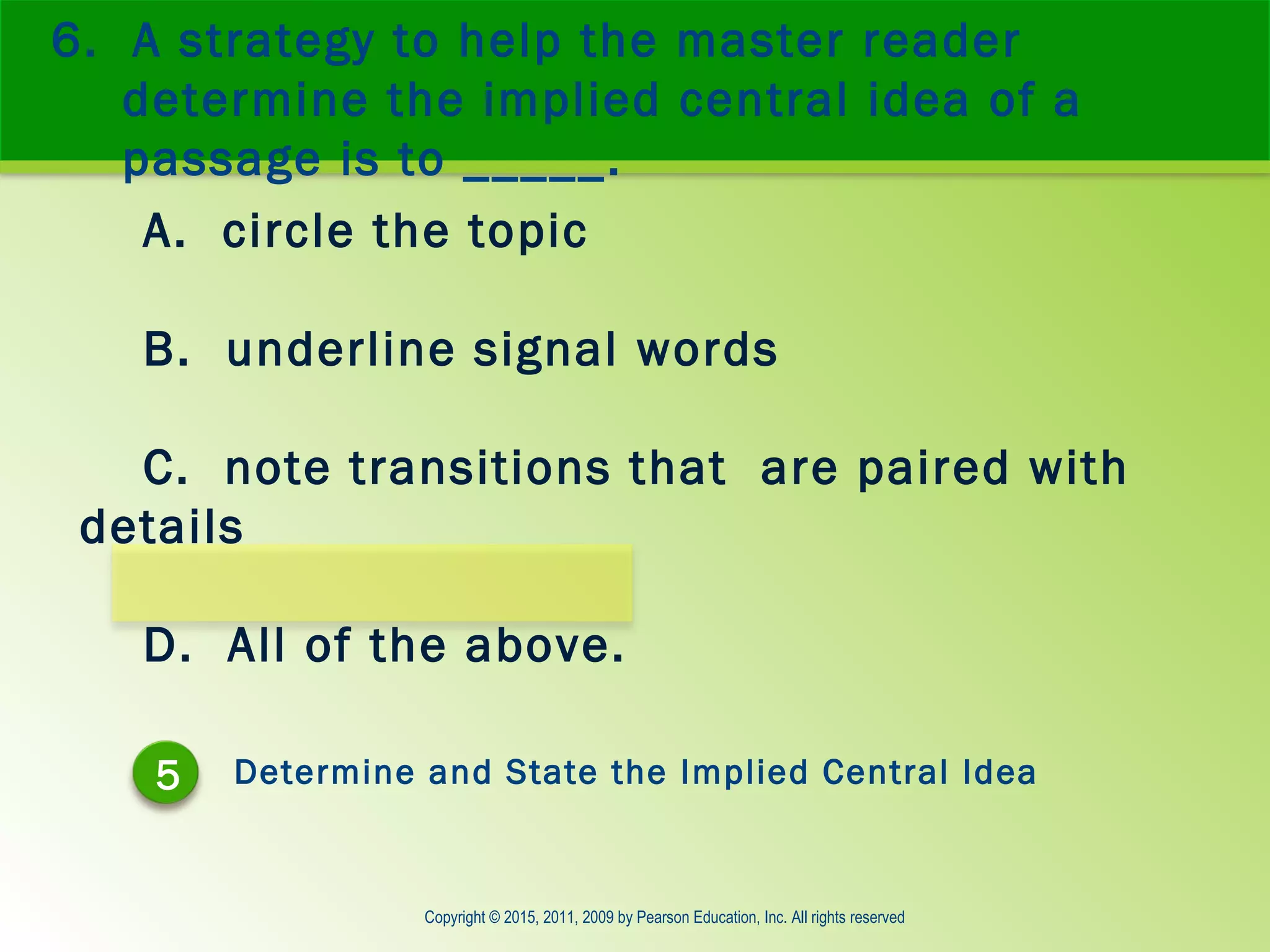 Implied main idea | PPT