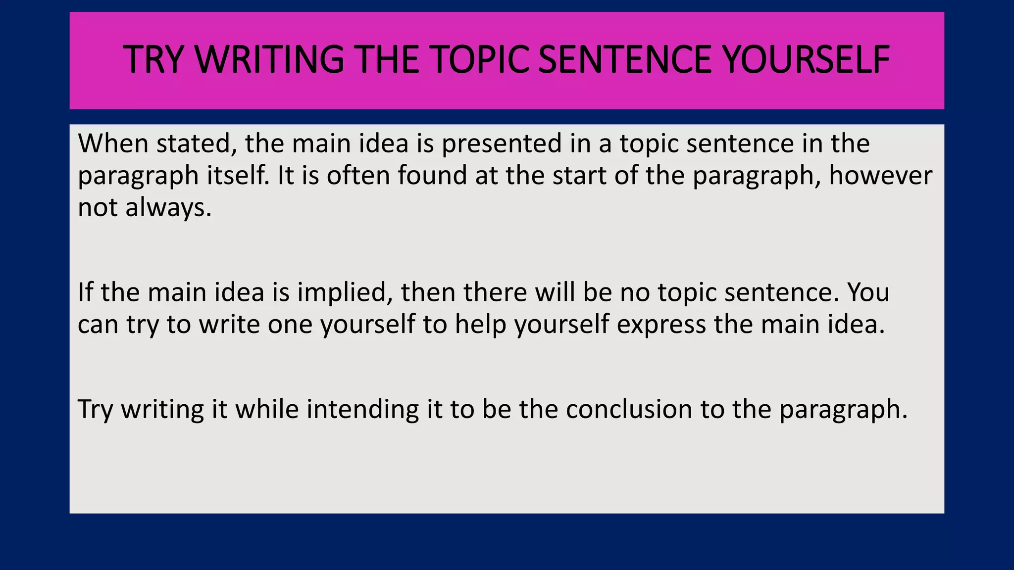 Implied main idea | PPTX