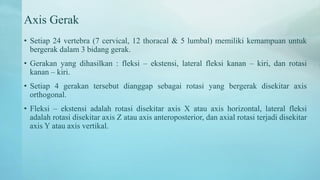 Implikasi Biomekanik Spine dalam Manual Therapy | PDF