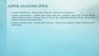 Implikasi Biomekanik Spine dalam Manual Therapy | PDF