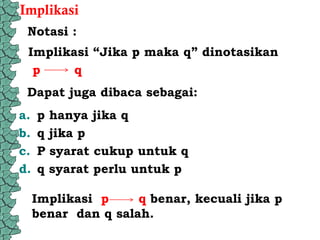 Implikasi dan biimplikasi | PDF