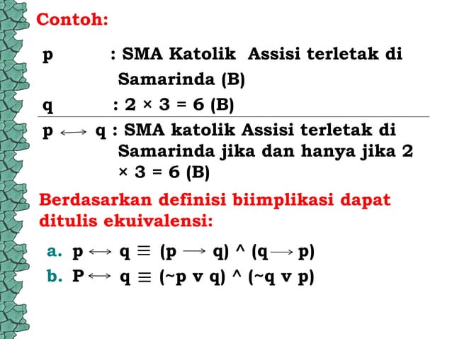 Implikasi dan biimplikasi | PDF