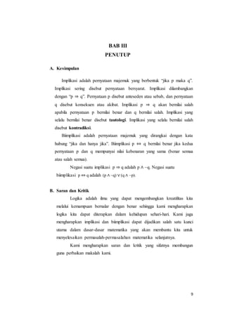 Implikasi dan biimplikasi | DOCX