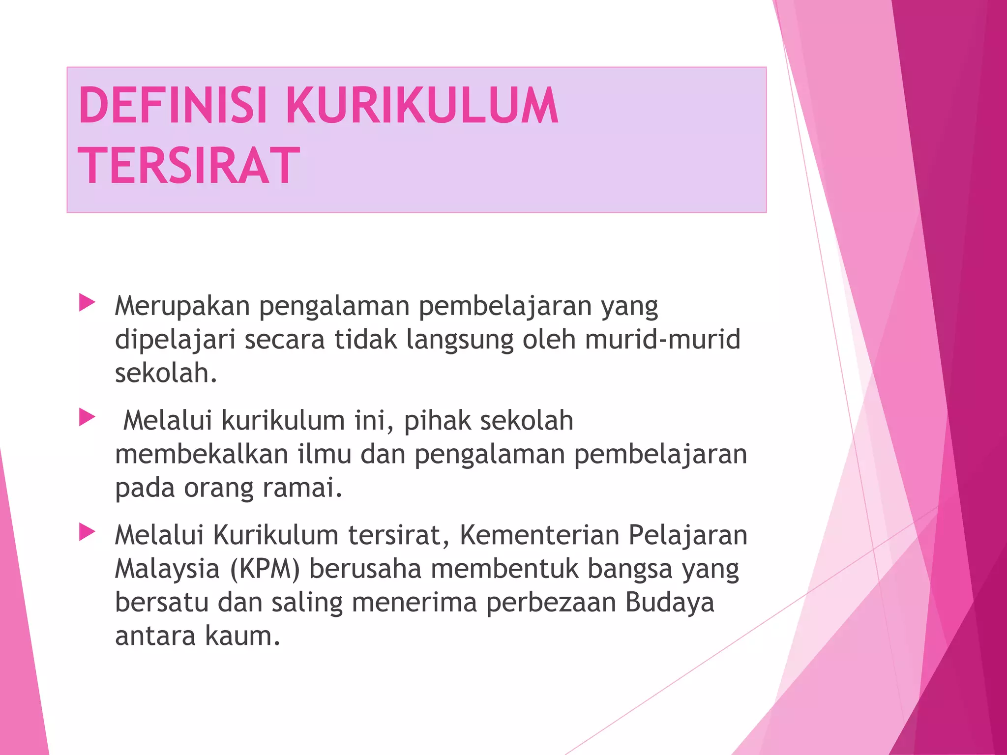 IMPLIKASI KEPELBAGAIAN DAN SOSIO BUDAYA DAN KURIKULUM TERSIRAH | PPT