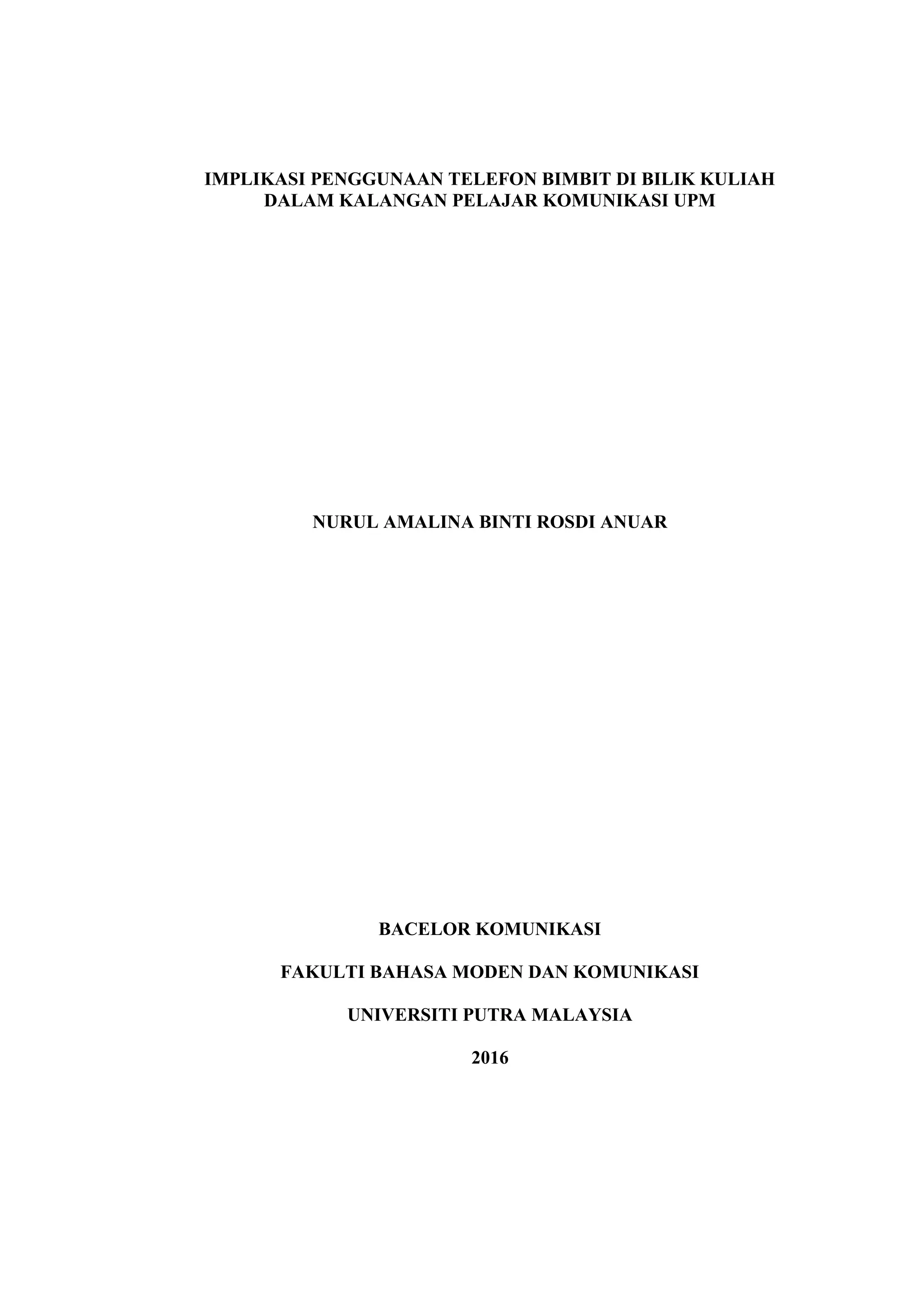 Implikasi penggunaan telefon bimbit | PDF