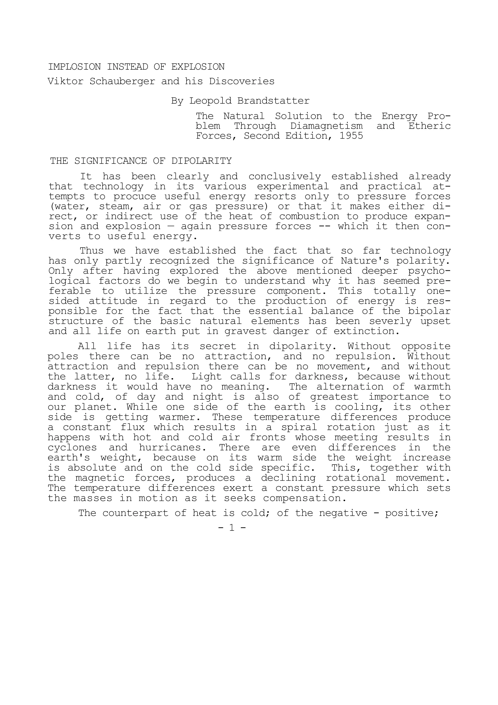 Implosion viktor schauberger and the path of natural energy - by ...