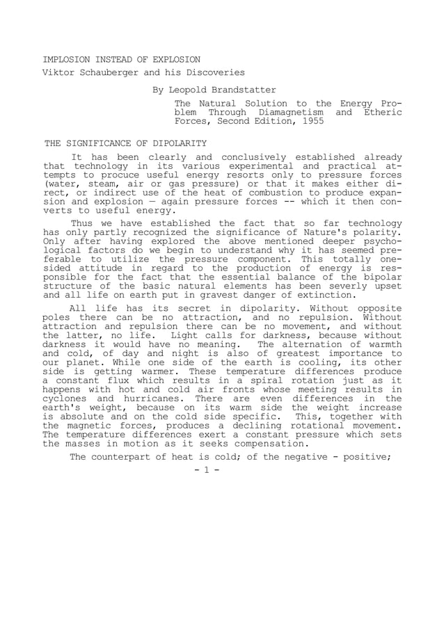 Implosion viktor schauberger and the path of natural energy - by ...