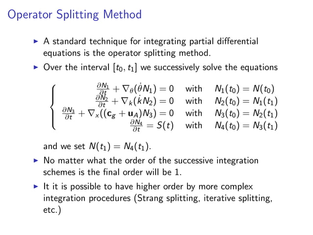 Implicit schemes for wave models | PPT