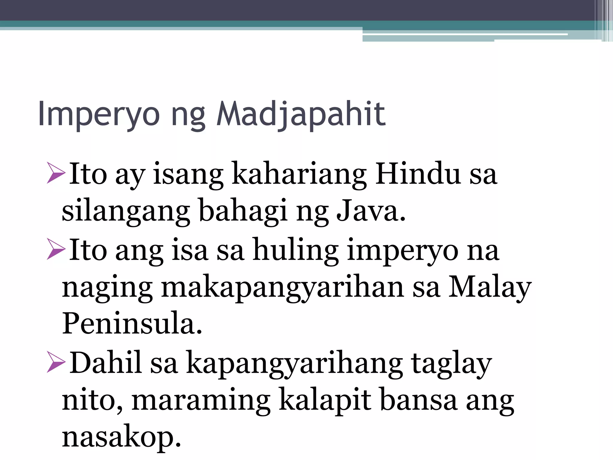 Impluwensiya ng imperyo ng madjapahit | PPTX