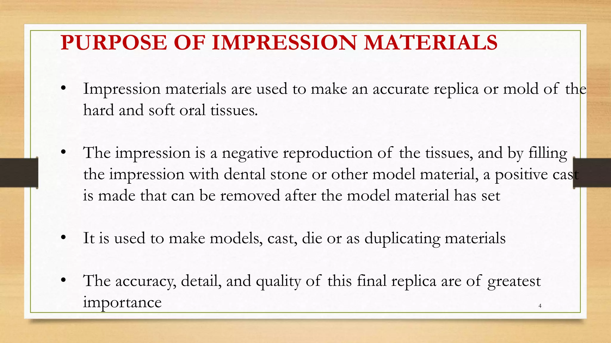 Impression materials | PPTX