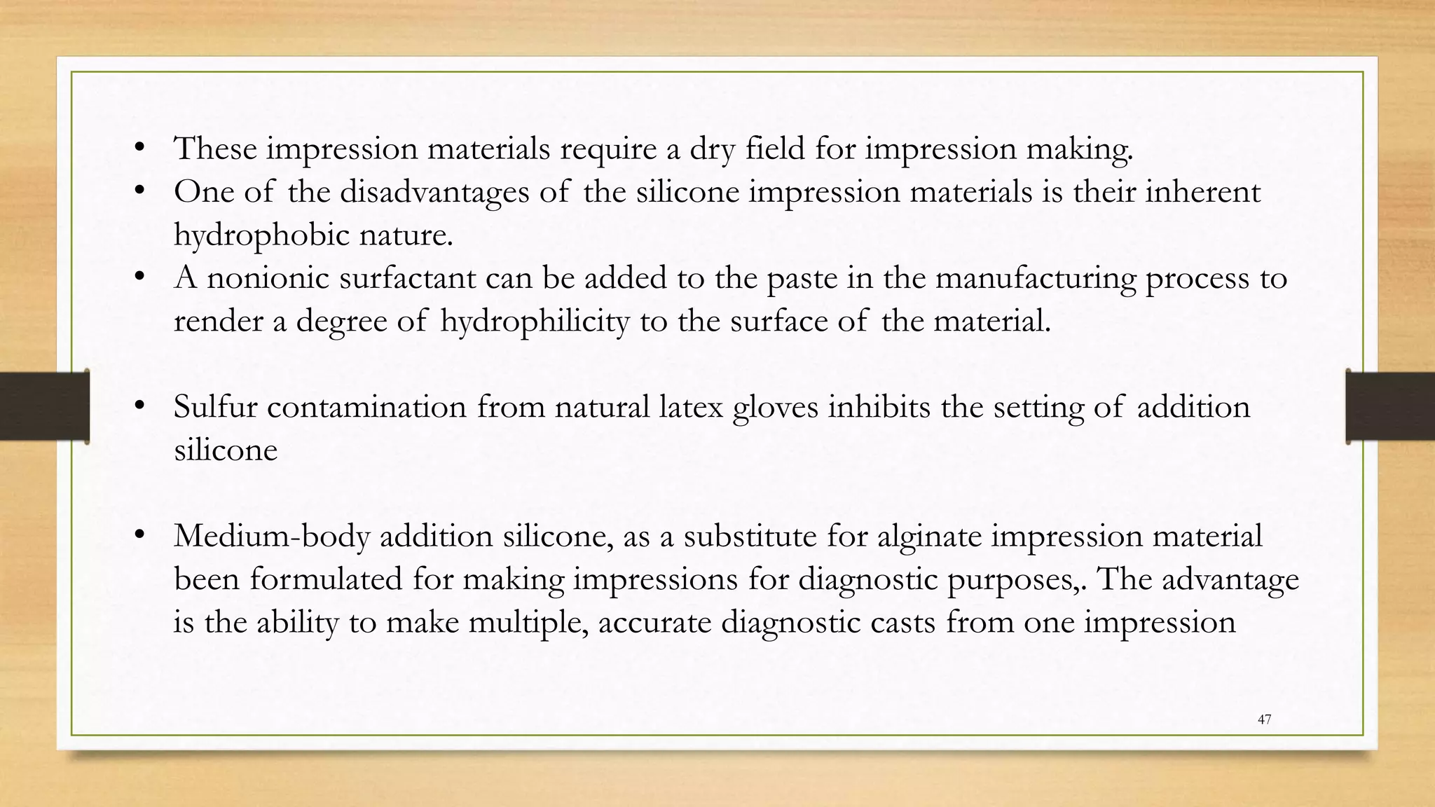 Impression materials | PPTX