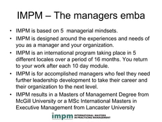 Info Session 30/06/15 - International Master´s Program in Practicing ...