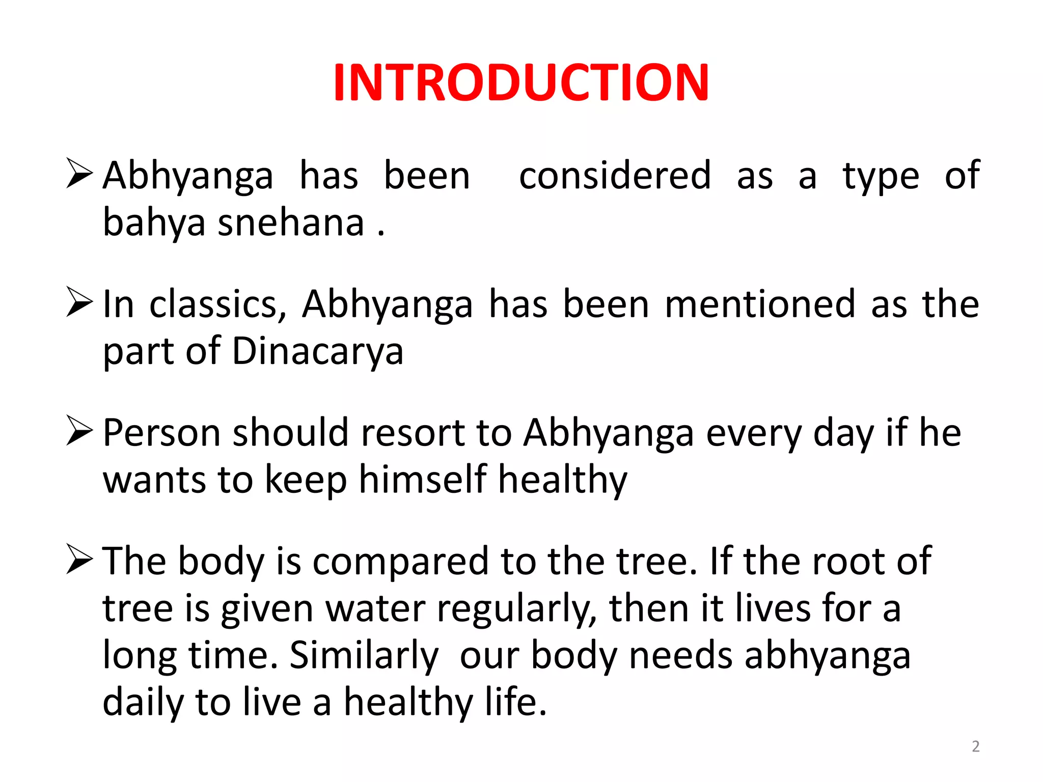Importance of abhyanga | PDF