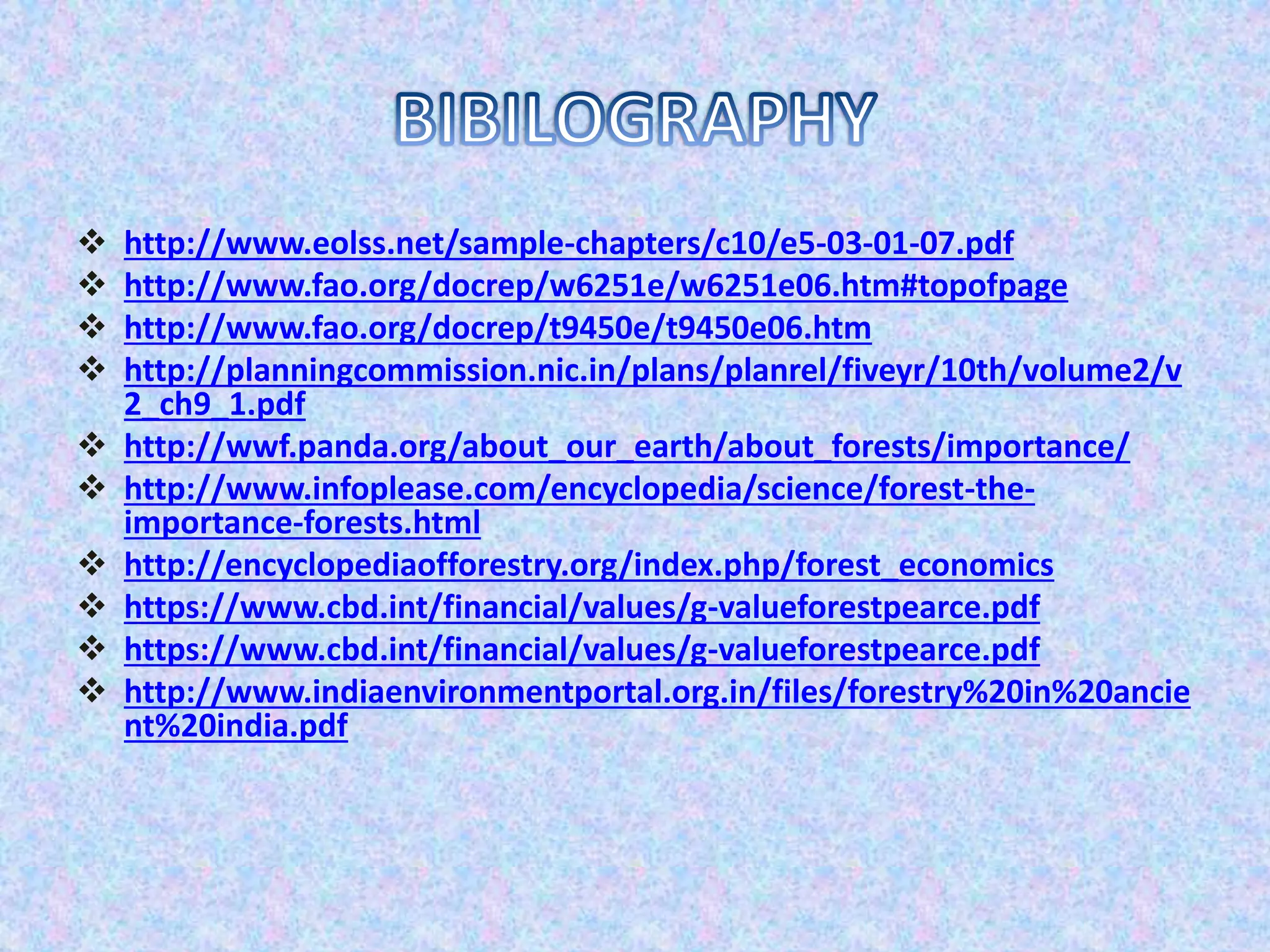 Important of forests | PPTX