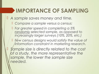 Importance of Sampling design & Sample size | PPT