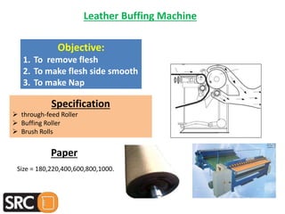Importance of mechanical operation in leather processing (final) | PPTX