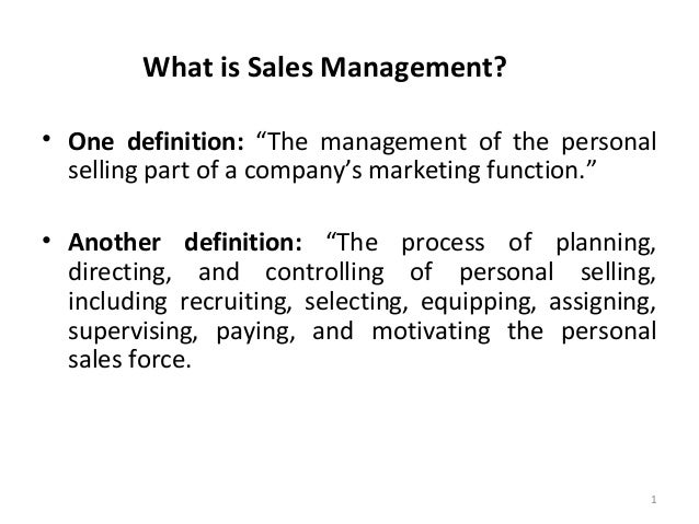 sales management