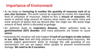 Definition, scope and Importance of environment science | PPTX