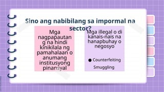 impormal-na-sektor Mga Dahilan at Anyo ng Impormal na Sektor ng ...