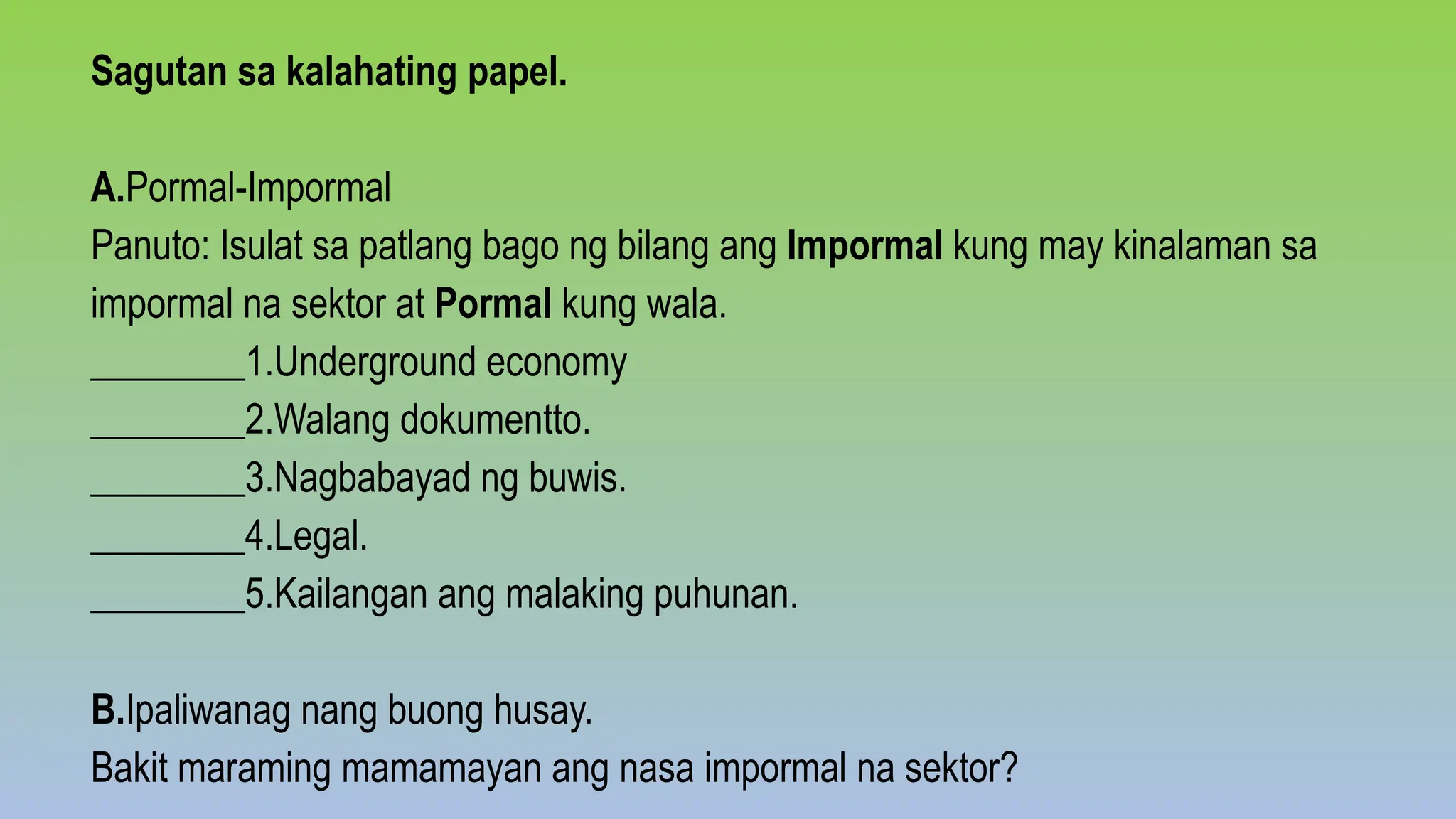 impormal na sektor sa bansang pilipinasfin.pptx