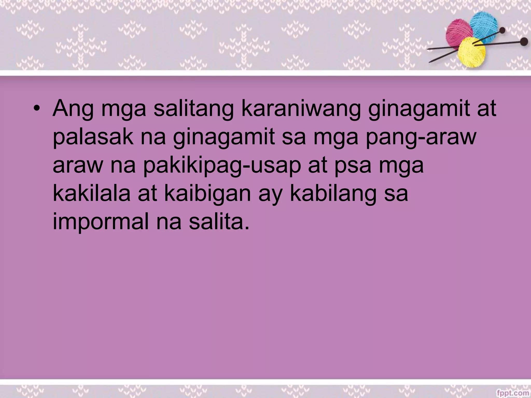 Impormal na komunikasyon | PPT