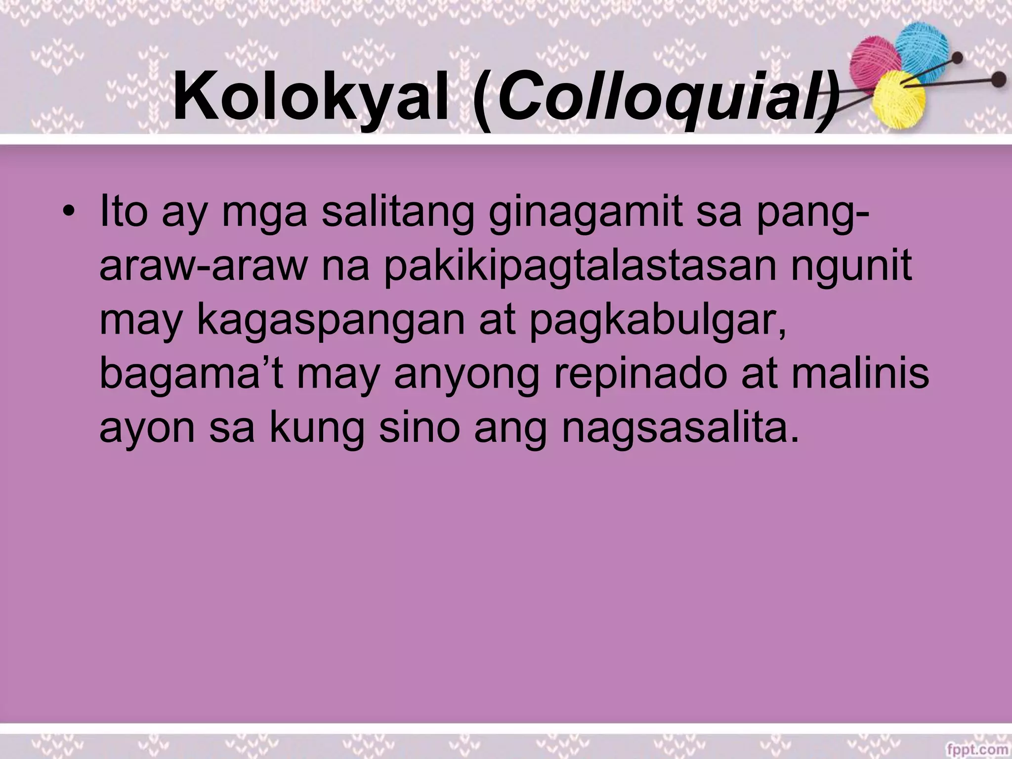 Impormal na komunikasyon | PPT