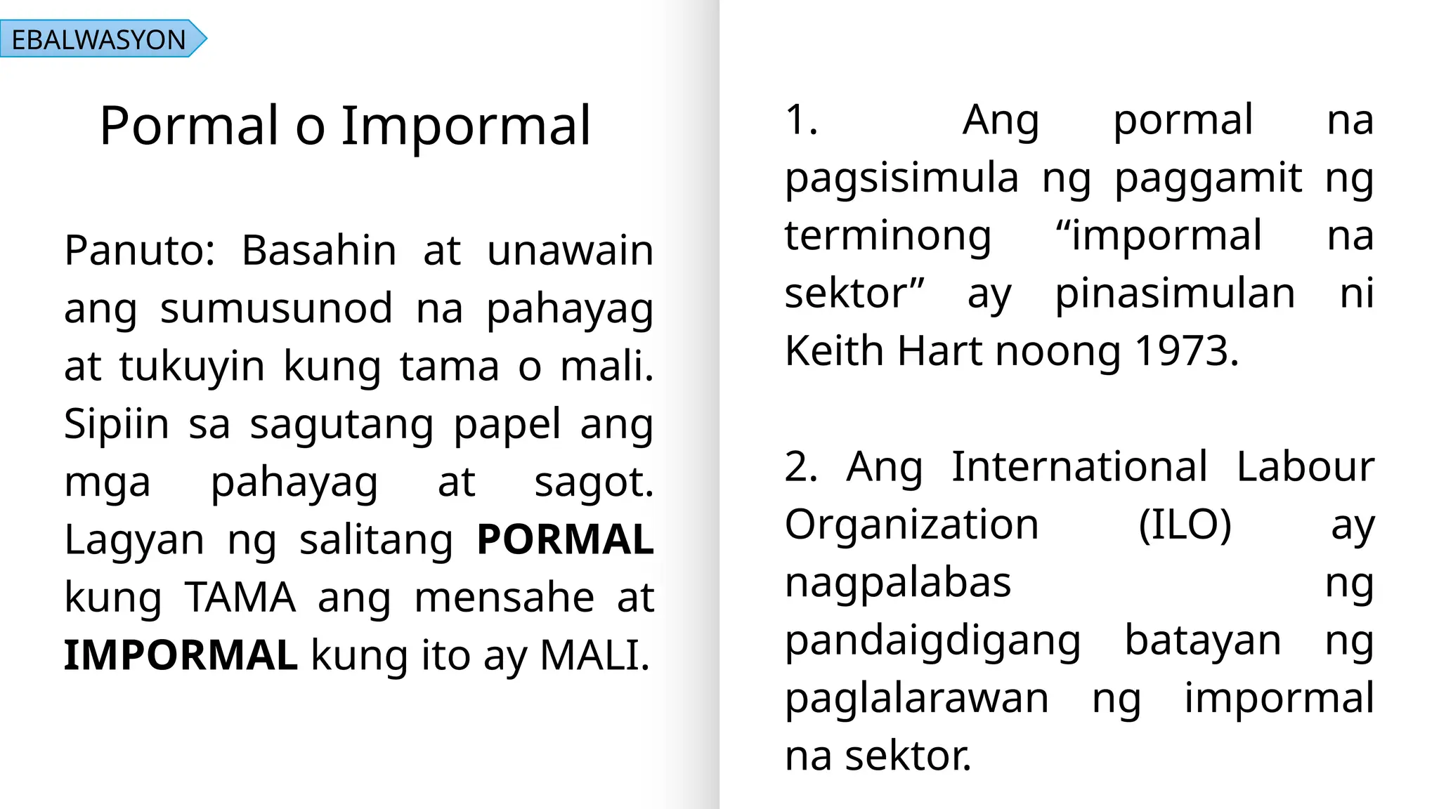 Araling Panlipunan 9 Impormal na sektor.pptx