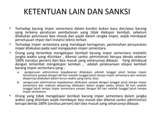 Impor sementara | PPT