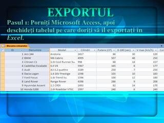 Importul si exportul datelor locale | PPTX