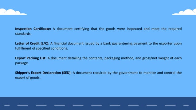 Import-Export Documentation & procedures | PPTX | Logistics and ...