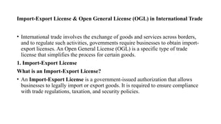 Import-Export License & Open General License (OGL.pptx