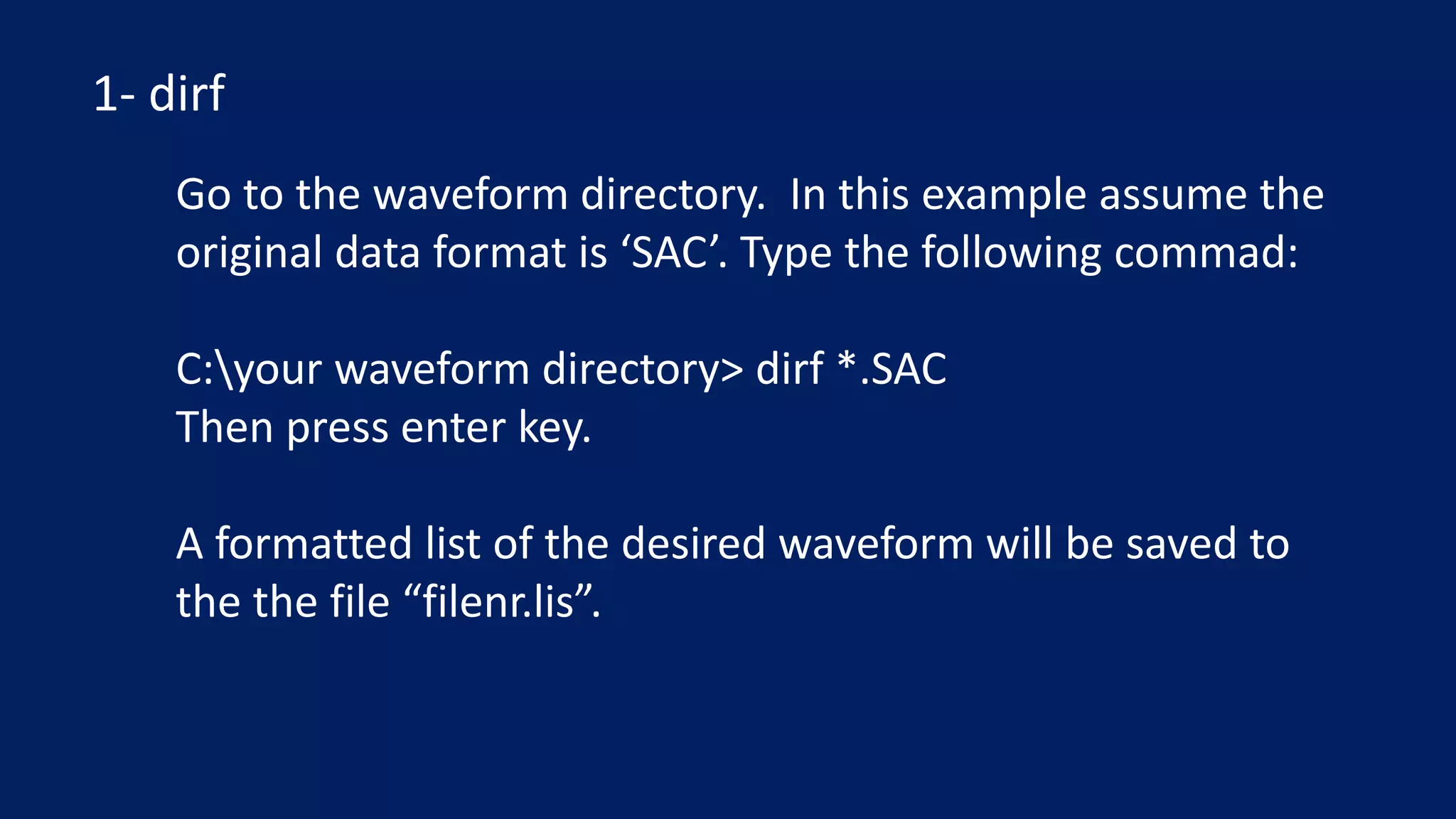Import waveform files into seisan | PPT