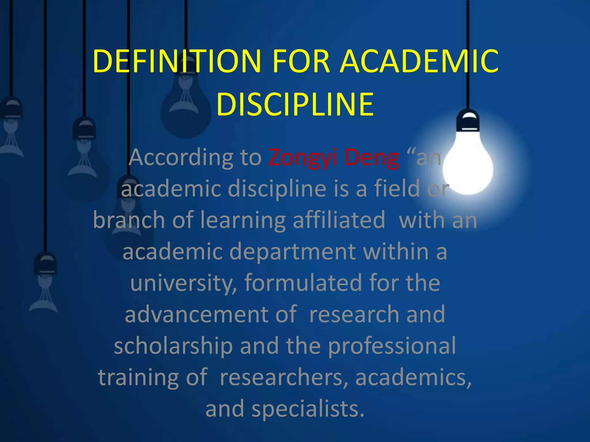 IMPORTANCE OF KNOWLEDGE, SUBJECT AND DISCIPLINE | PPTX