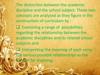 IMPORTANCE OF KNOWLEDGE, SUBJECT AND DISCIPLINE | PPTX