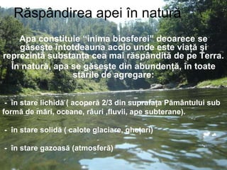 Importanța apei | PPTX