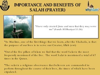 Importance and Benefits of Islamic Prayer | PPT