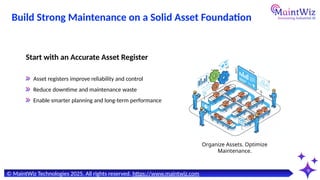 Importance of Asset Register in Maintenance Management | PPTX