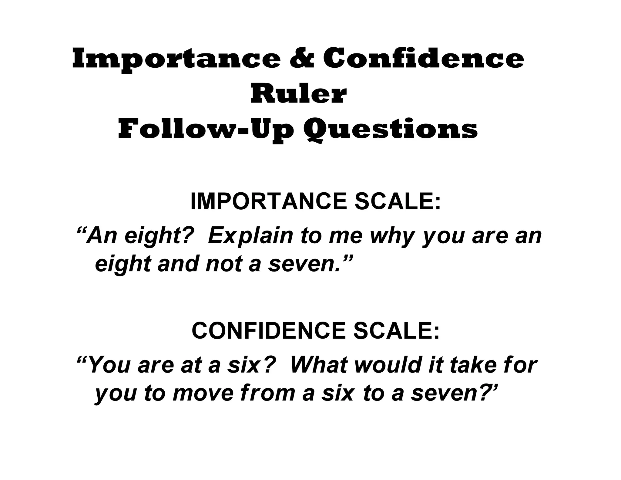 Importance confidence ruler | PDF