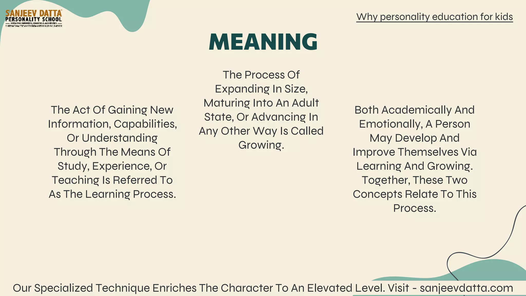 Importance of Learning and Growing | PPTX