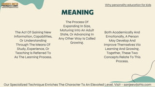 Importance of Learning and Growing | PPTX