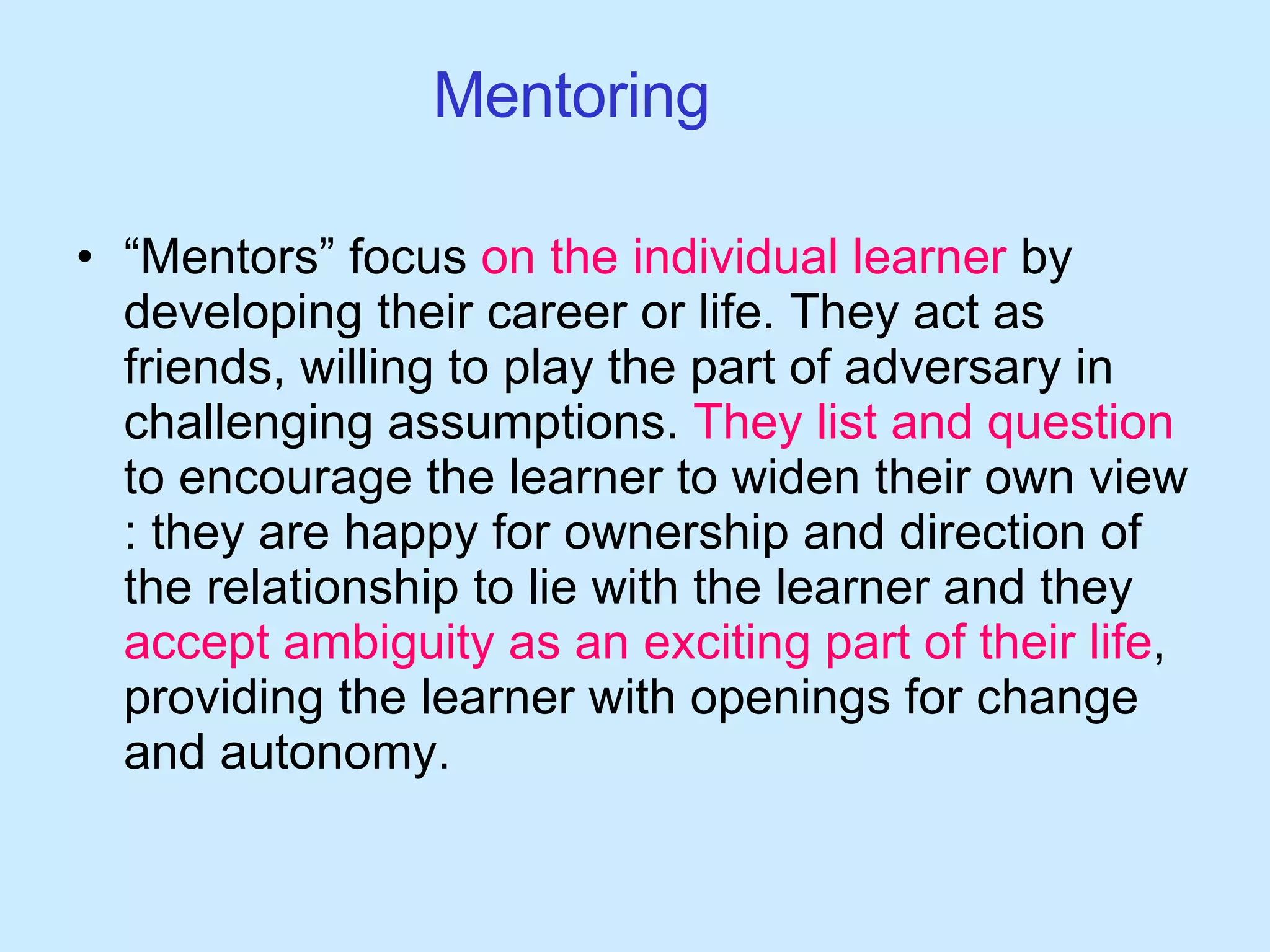 Importance Of Mentoring | PPT