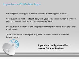 Importance of mobile apps | PPT