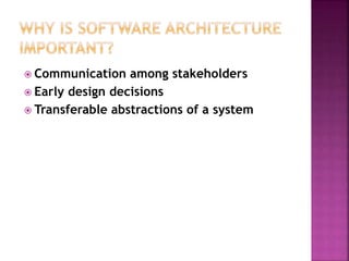Importance of software architecture 1 | PPT