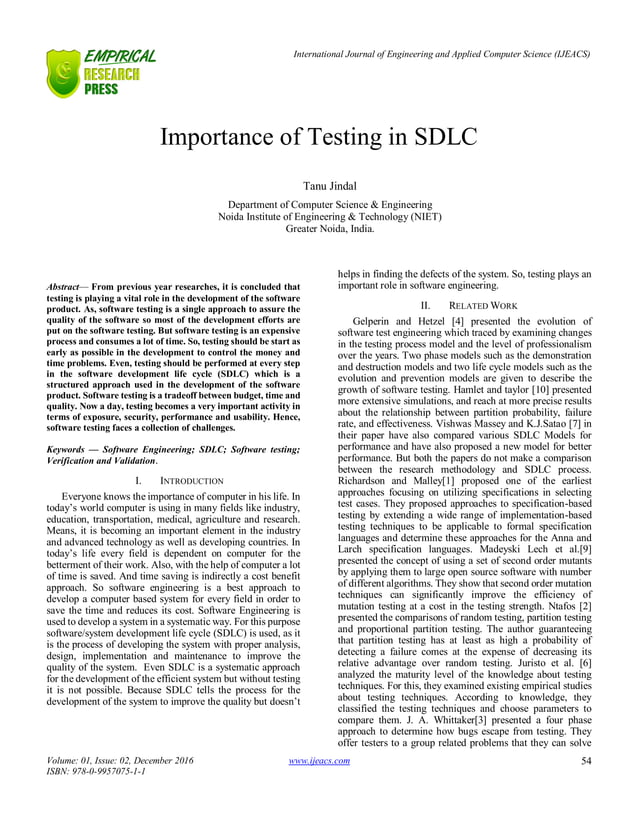 Importance of Testing in SDLC | PDF