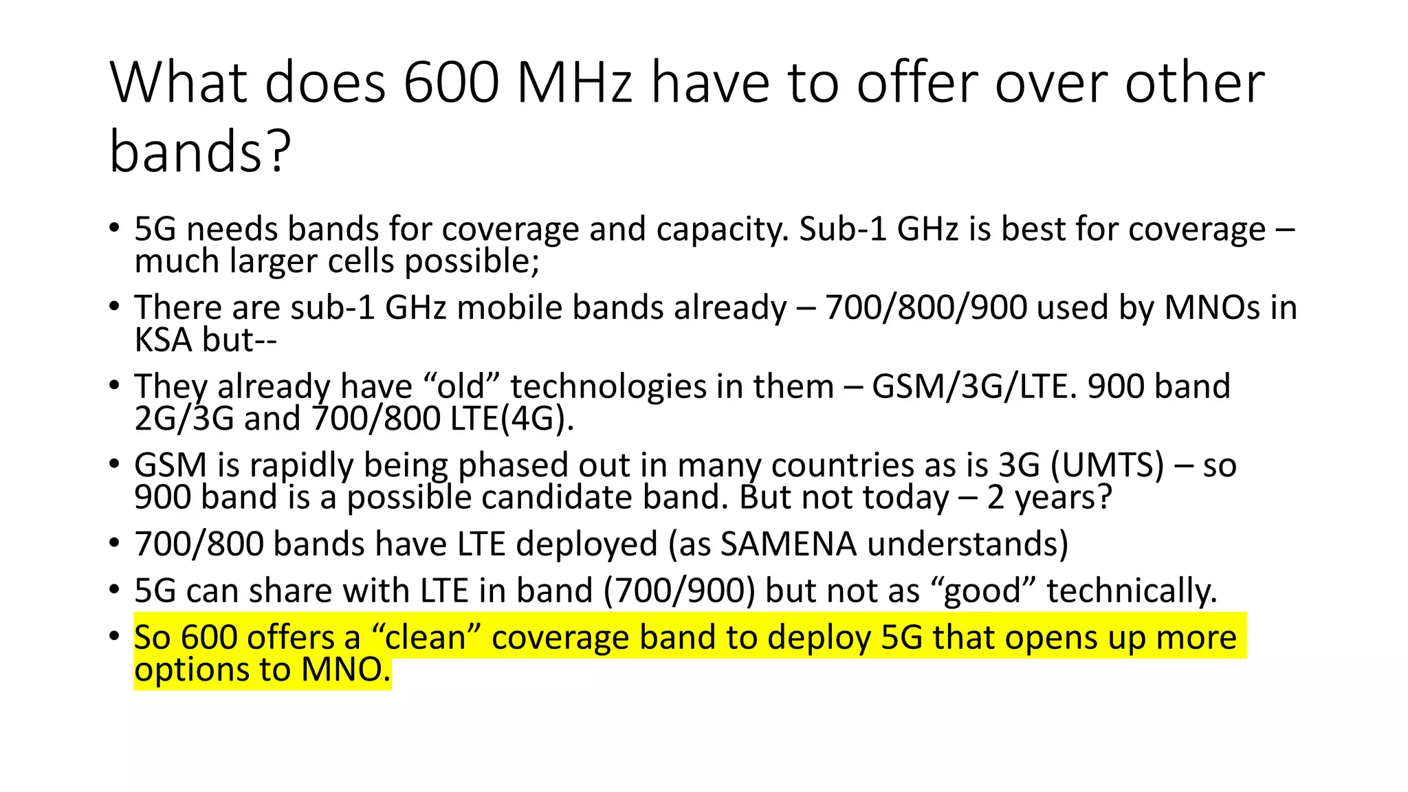 Importance of the 600 MHz band as a 5G enabler | PPT