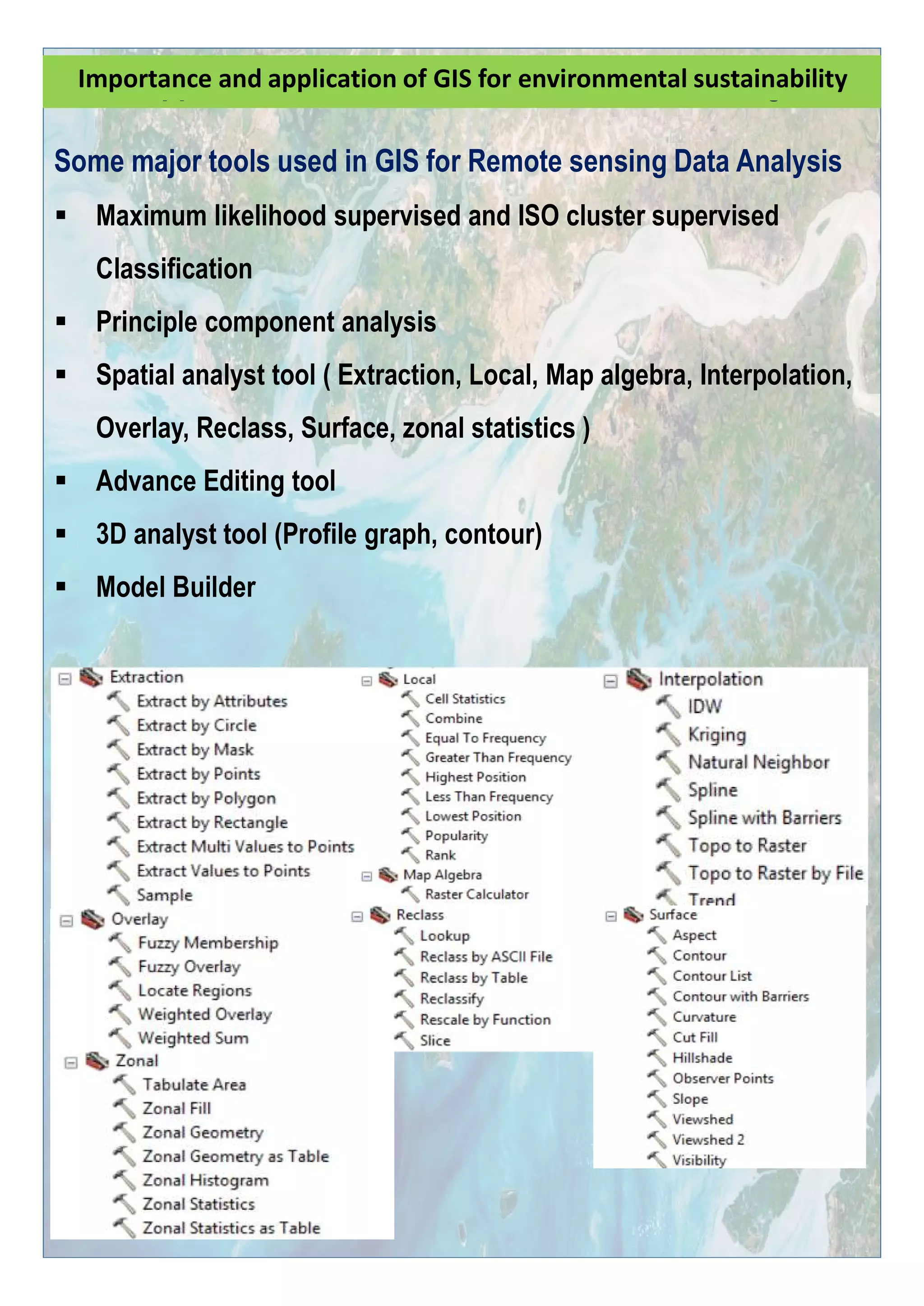 Importance and application of gis for environmental sustainability | PDF