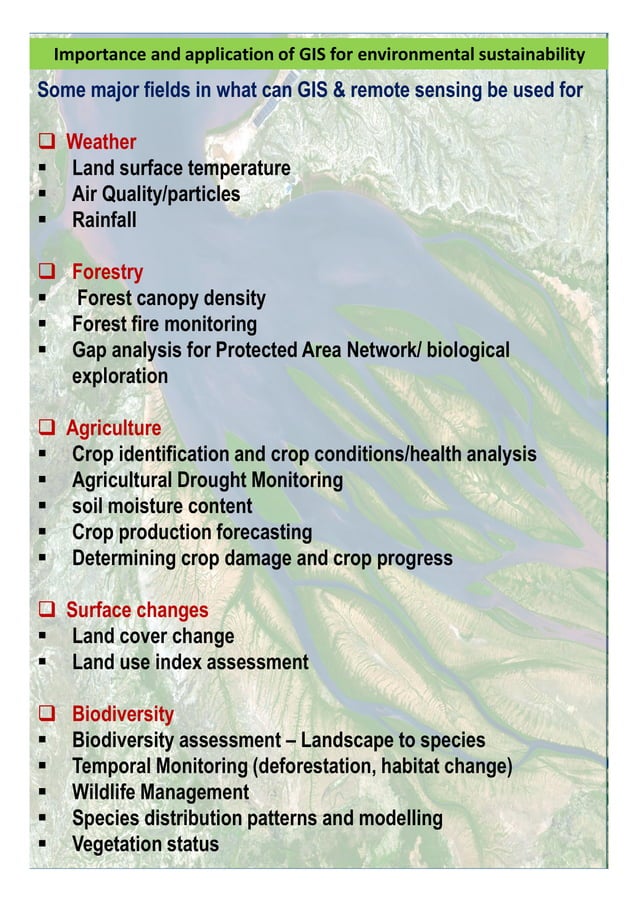 Importance and application of gis for environmental sustainability | PDF