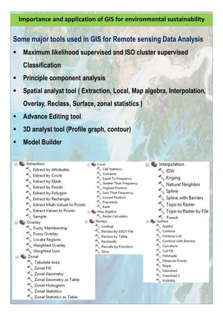 Importance and application of gis for environmental sustainability | PDF